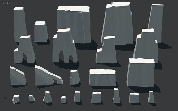 3D stylized cliffs model - TurboSquid 1202907