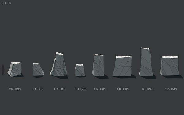 3D stylized cliffs model - TurboSquid 1202907