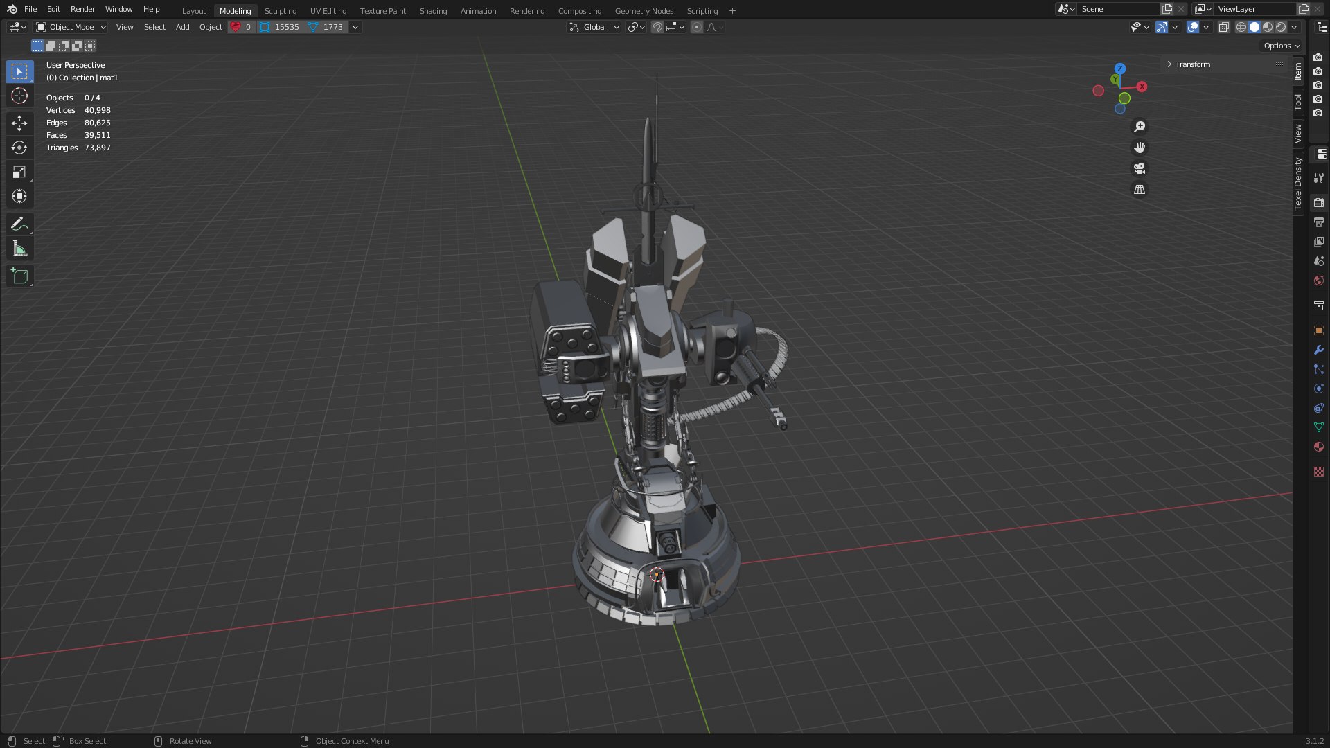Defender Turret model - TurboSquid 2020815