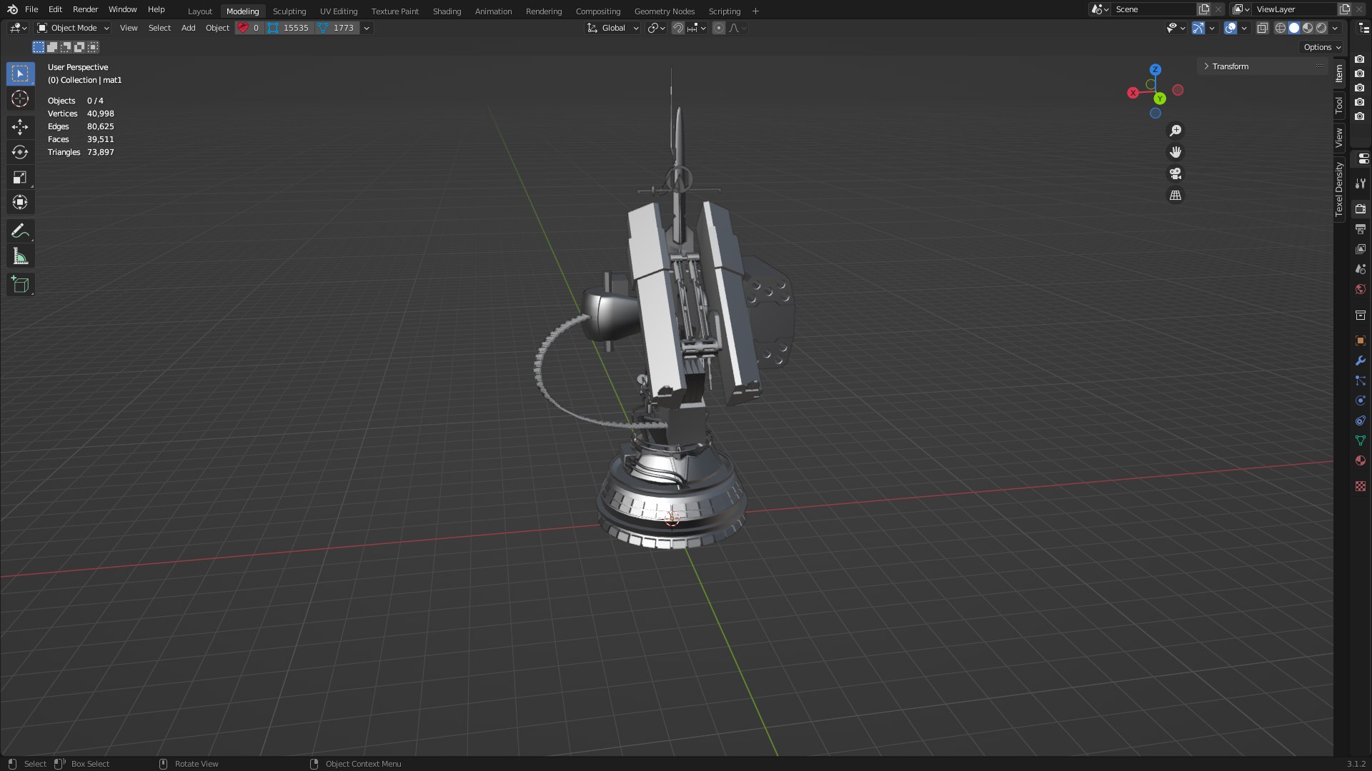 Defender Turret model - TurboSquid 2020815