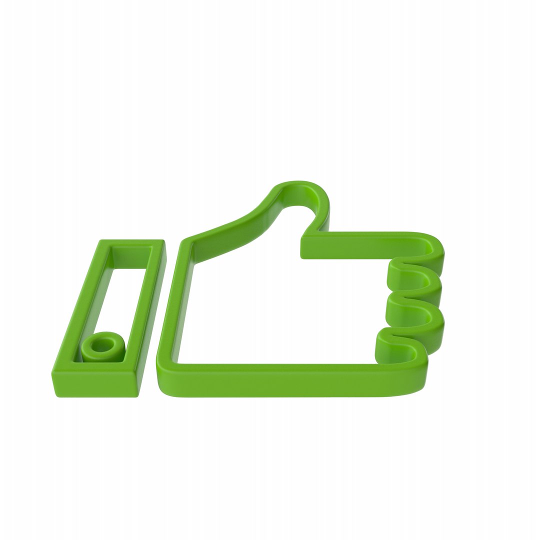 Like Icon Green 3D Model - TurboSquid 2314910