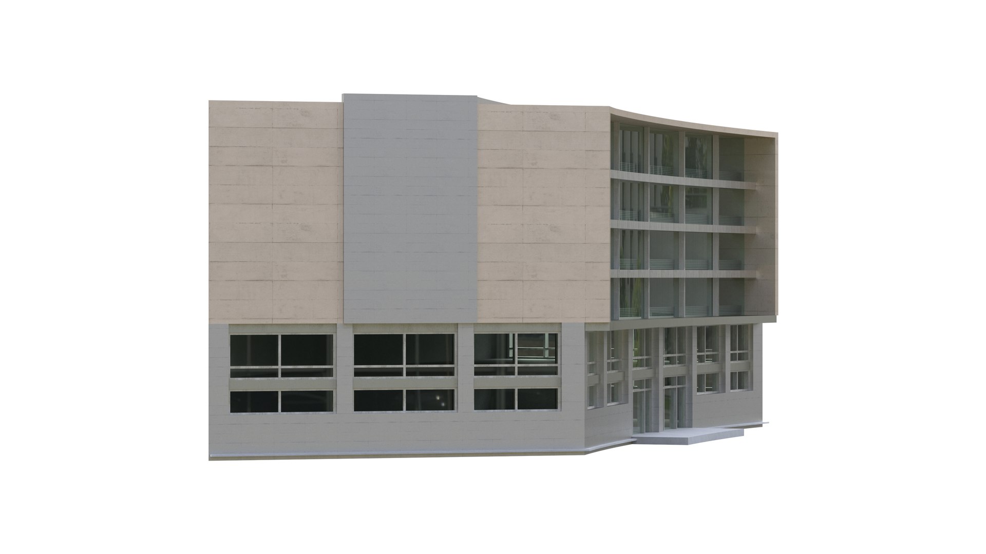 Office Building Set 3D Model - TurboSquid 1359546
