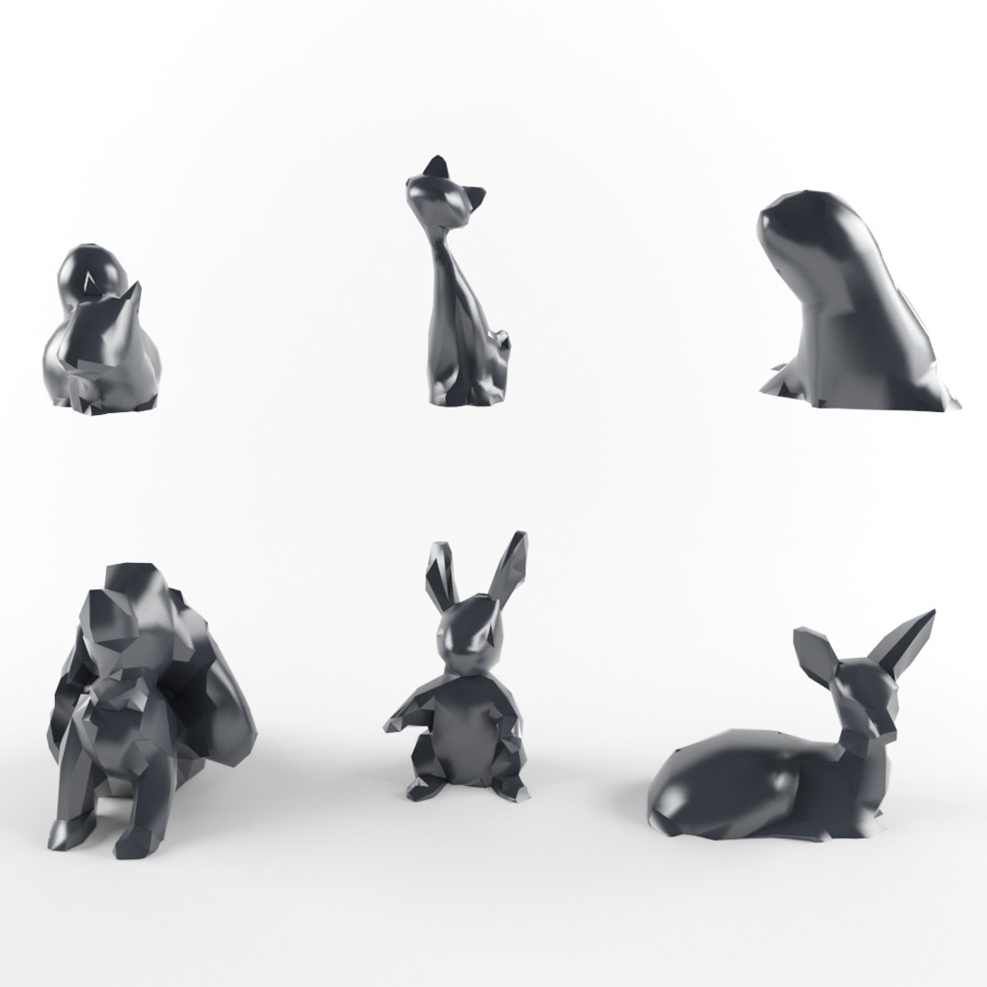 Animal Set Pack Rabbit Model - TurboSquid 1349046