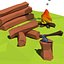 3d logs cartoon