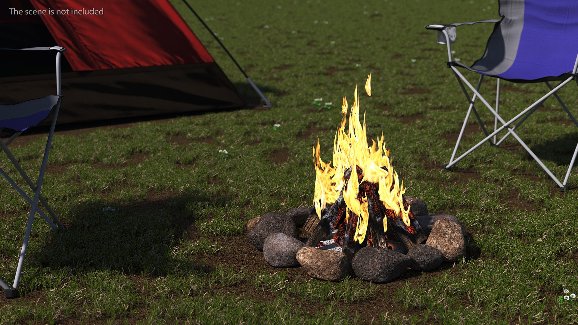 Bonfire In A Circle Of Stones 3D - TurboSquid 2269801