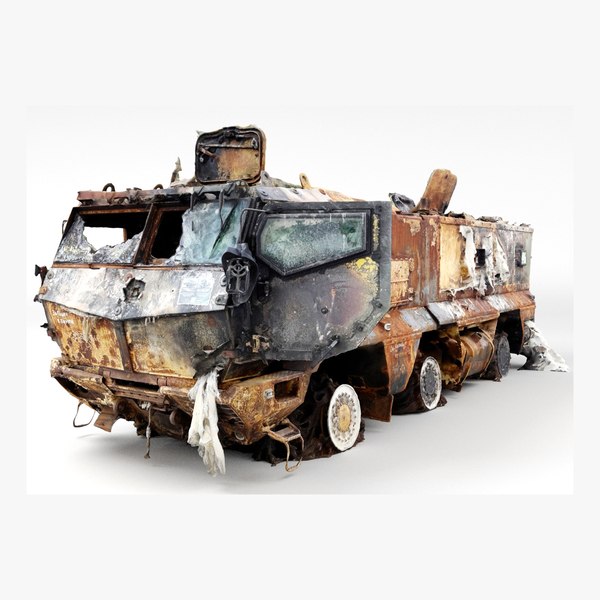 modelo 3d russian KAMAZ-63968 Typhoon-K MRAP vehicle destroyed by ...