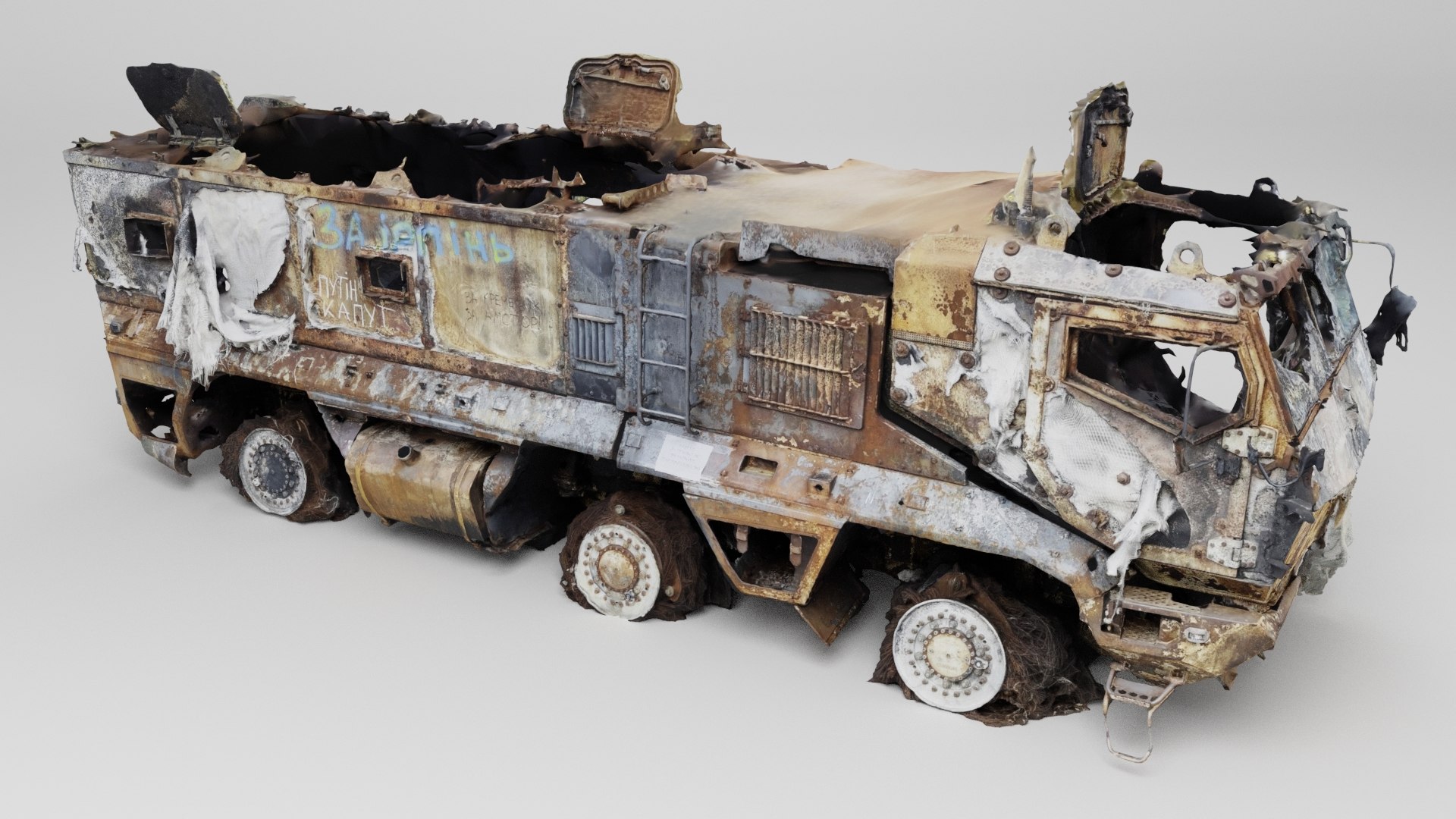 3D Russian KAMAZ-63968 Typhoon-K MRAP Vehicle Destroyed By Ukrainian ...
