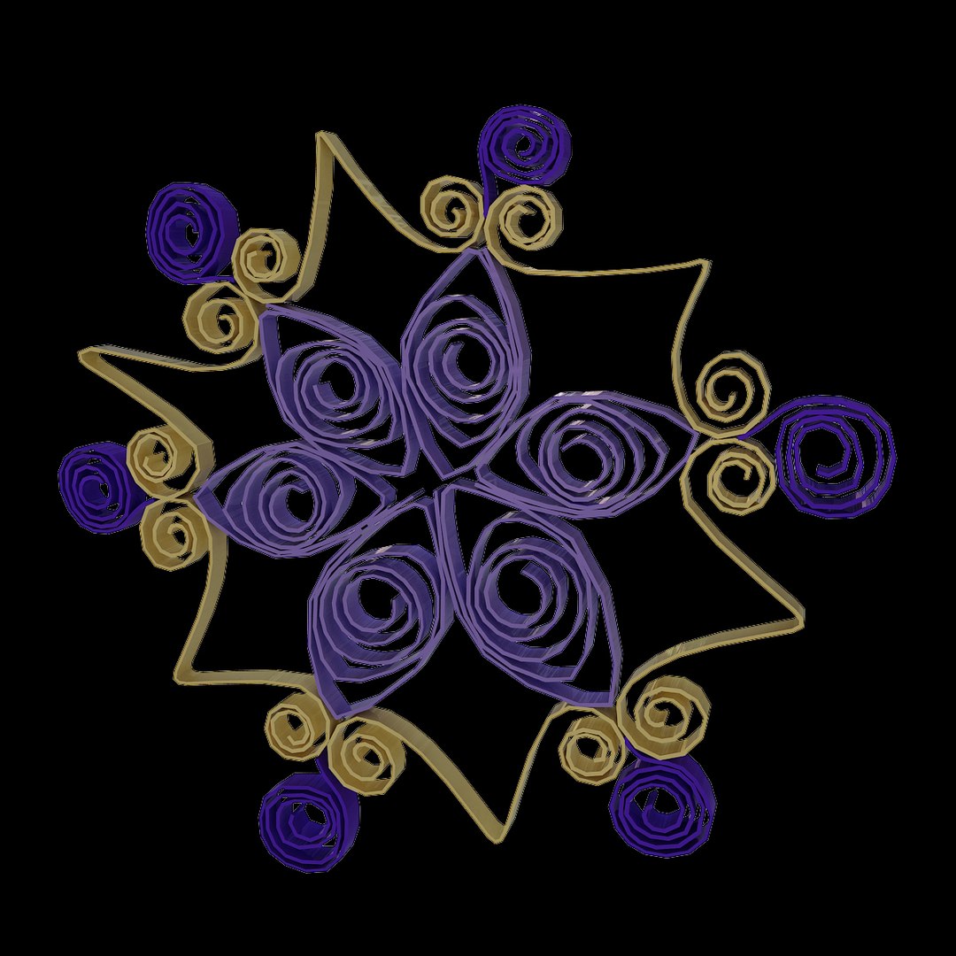 Quilling Snowflakes Grid 03 3d Max