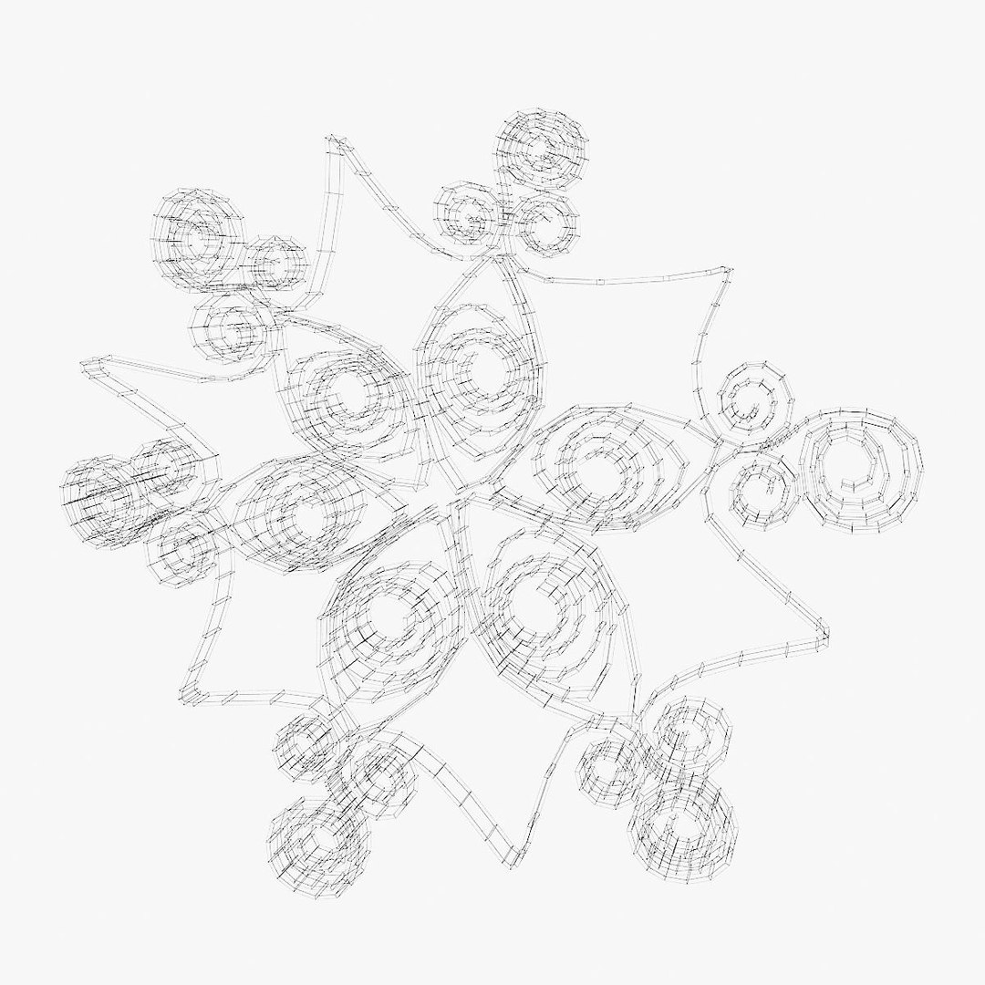 Quilling Snowflakes Grid 03 3d Max