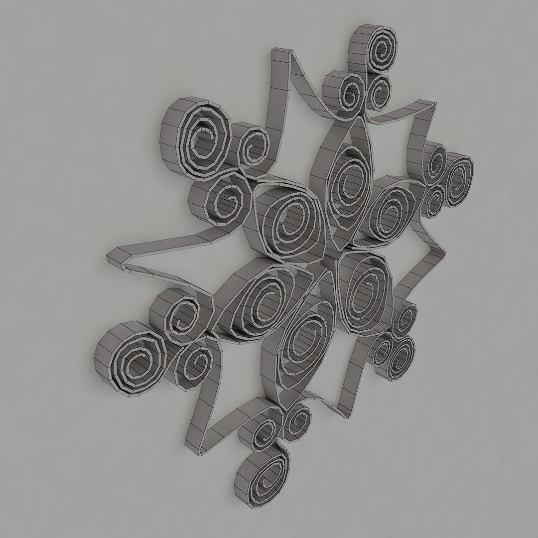 Quilling Snowflakes Grid 03 3d Max