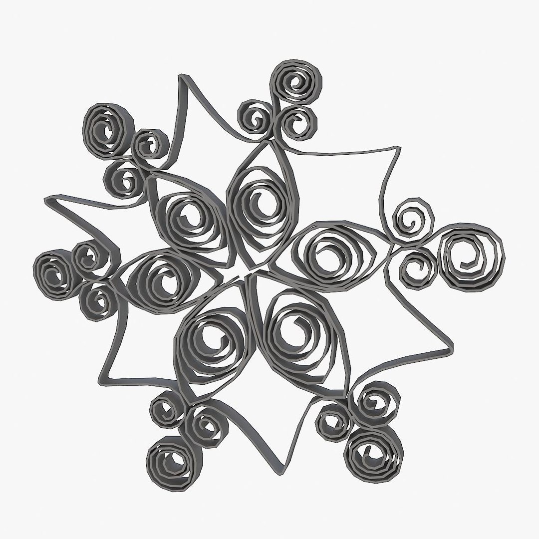 Quilling Snowflakes Grid 03 3d Max