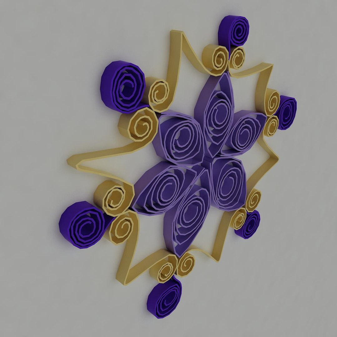 Quilling Snowflakes Grid 03 3d Max