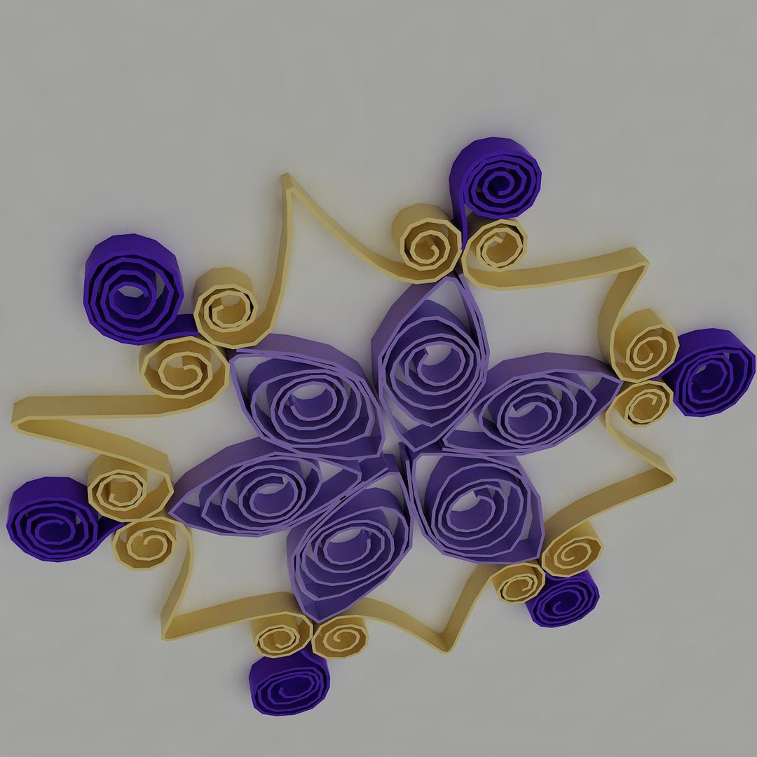 Quilling Snowflakes Grid 03 3d Max
