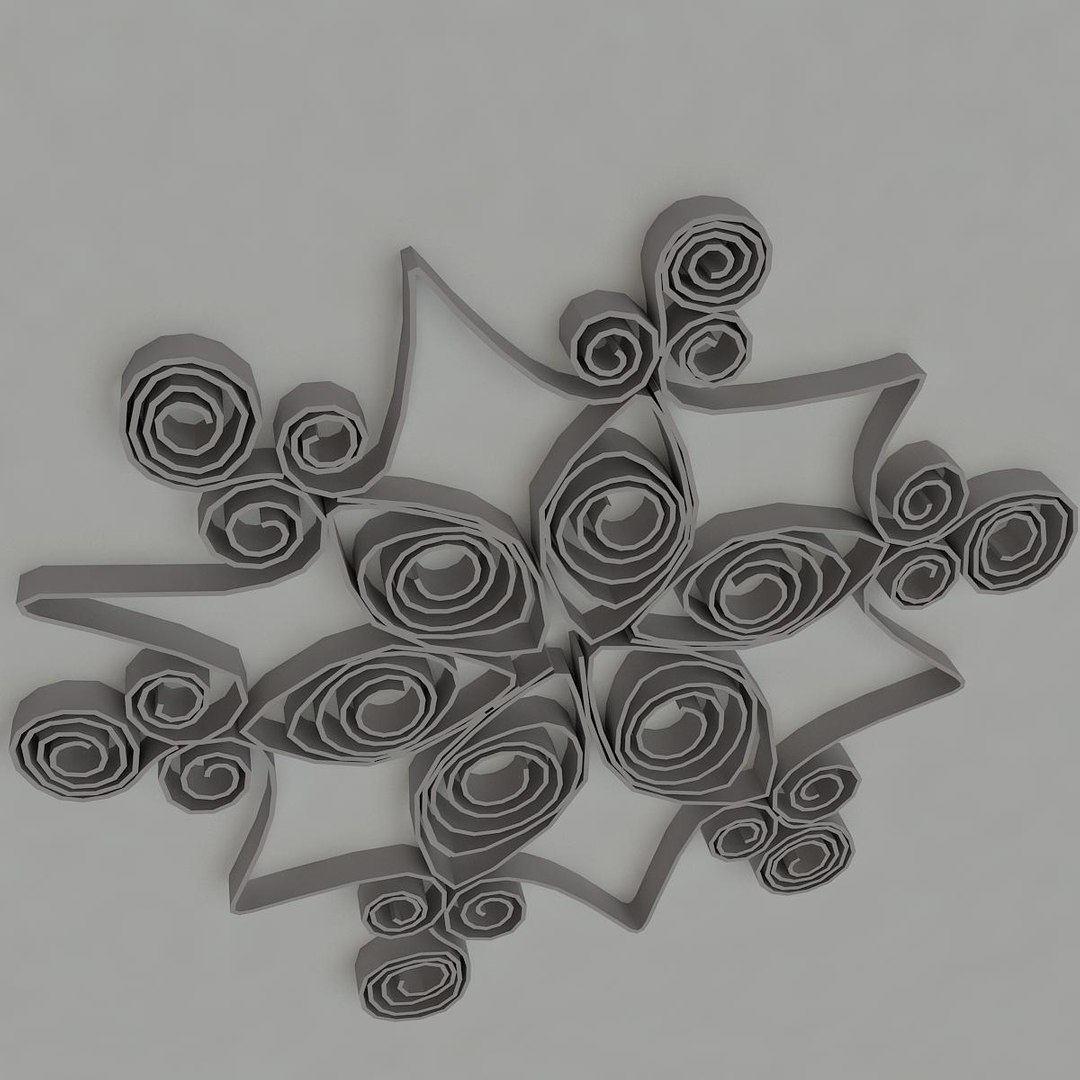 Quilling Snowflakes Grid 03 3d Max