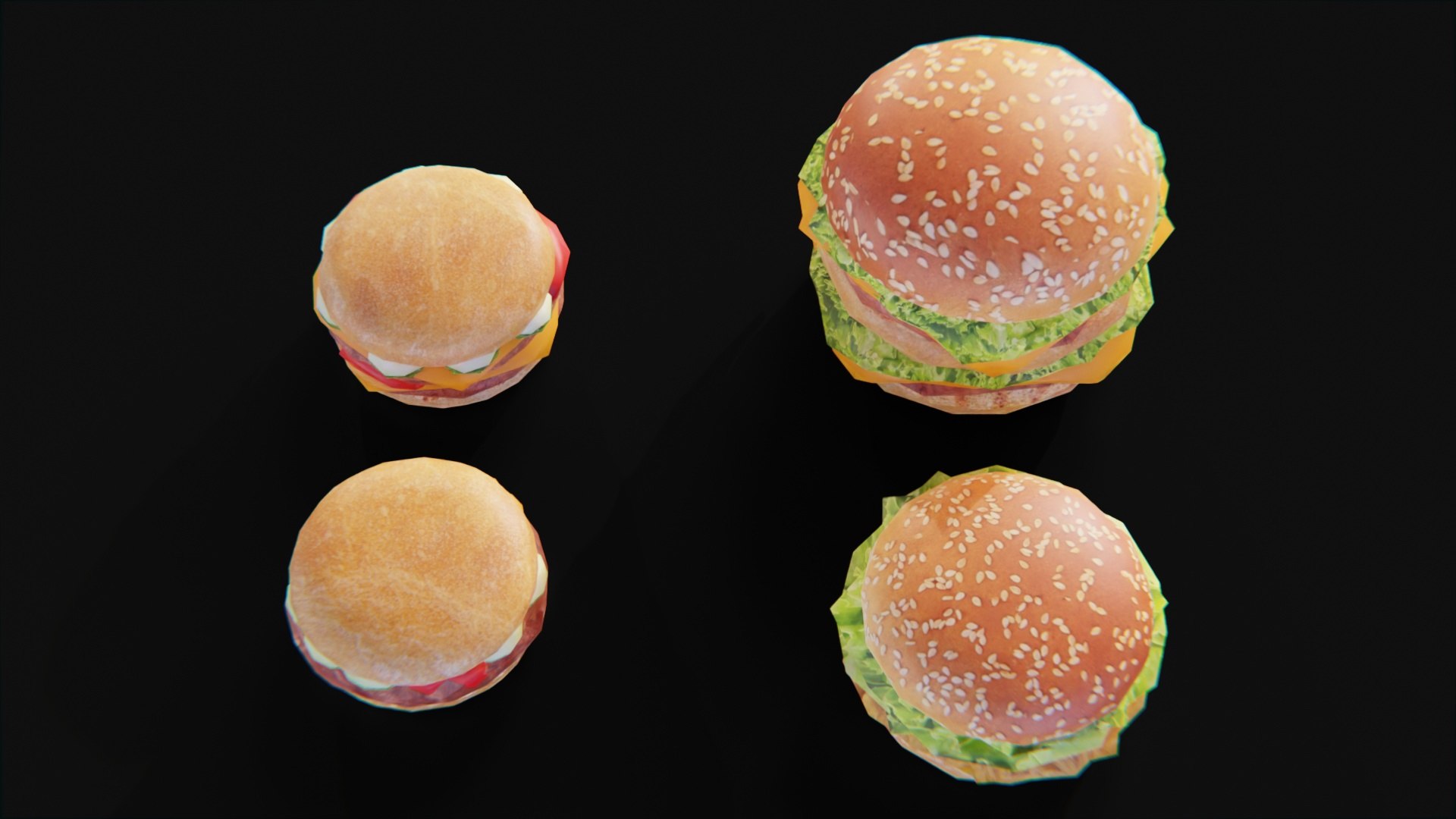 3D Burger fast food pack meat bun cheese model - TurboSquid 2113713