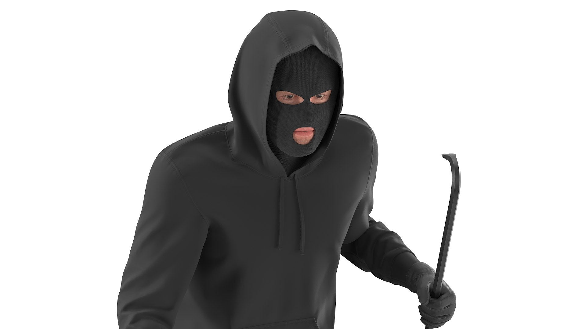 3D Hooded Thief Figure Stealth Pose - TurboSquid 2328264