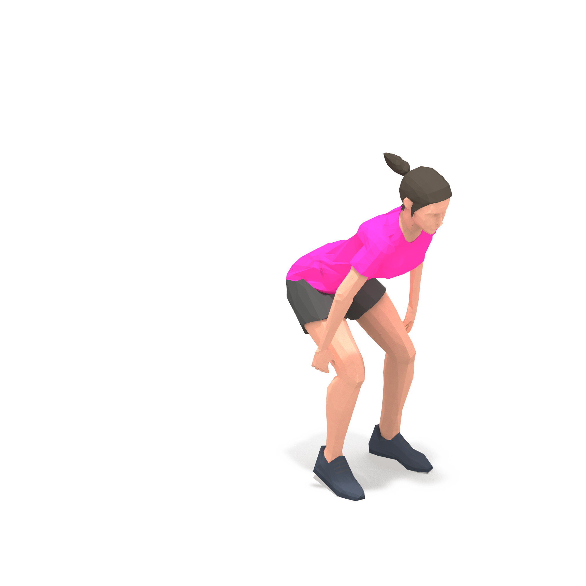 modèle 3D de saut latéral exercice femme animation - TurboSquid 1706698