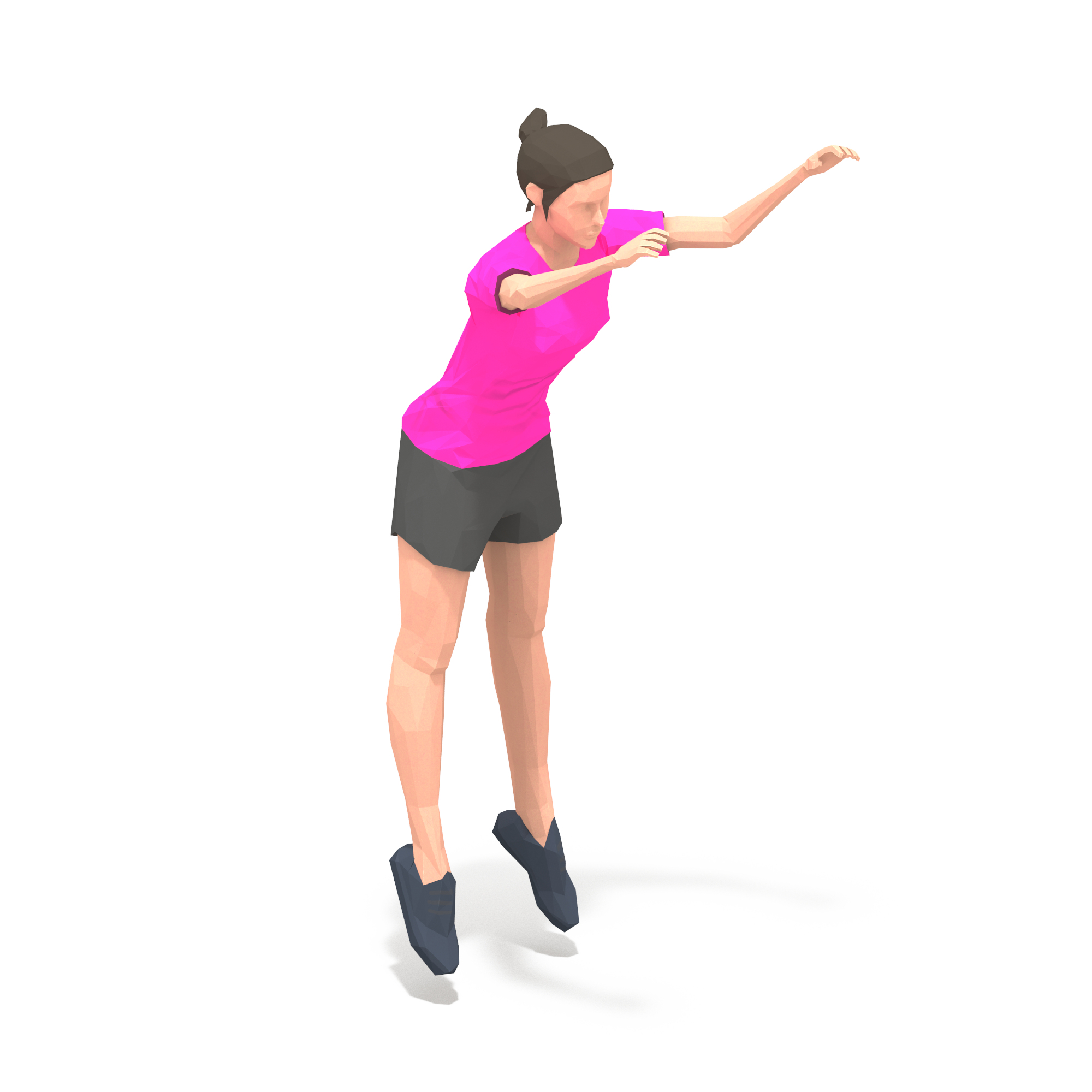 modèle 3D de saut latéral exercice femme animation - TurboSquid 1706698
