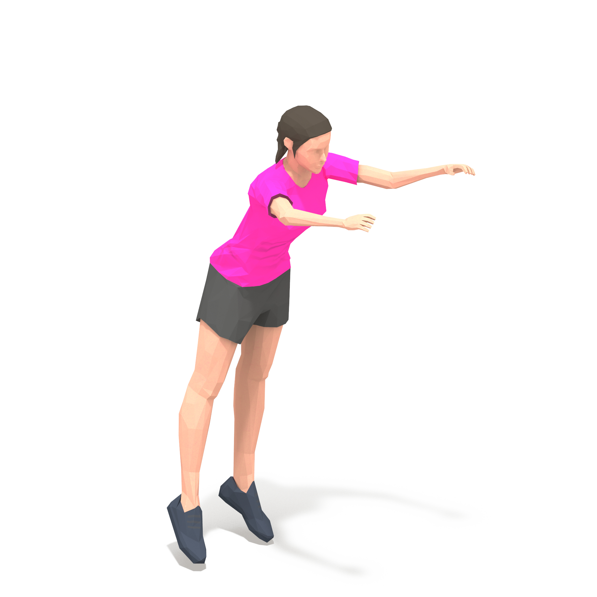 modèle 3D de saut latéral exercice femme animation - TurboSquid 1706698