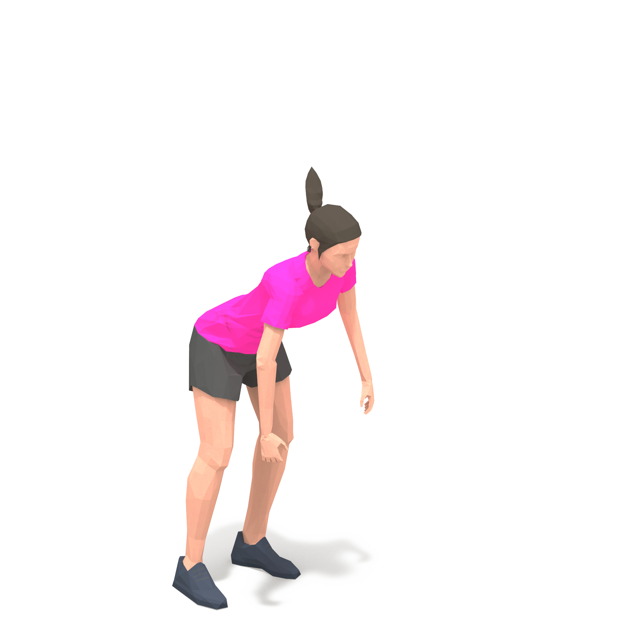 modèle 3D de saut latéral exercice femme animation - TurboSquid 1706698