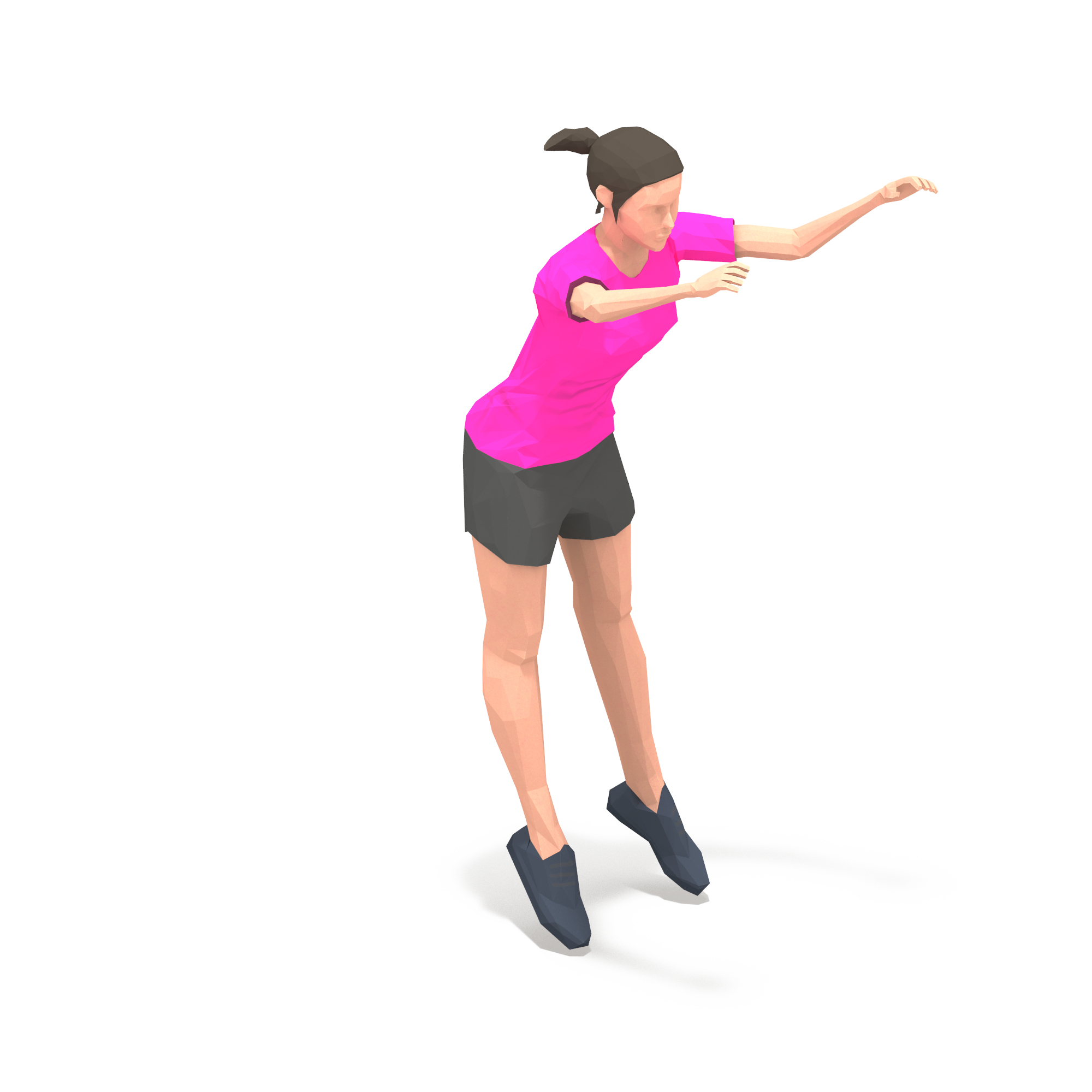 modèle 3D de saut latéral exercice femme animation - TurboSquid 1706698