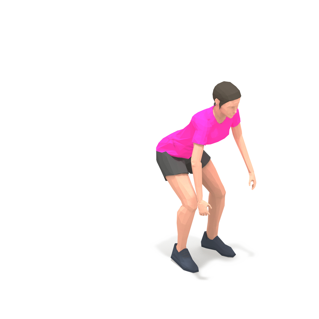 modelo 3d salto lateral ejercicio mujer animación - TurboSquid 1706698