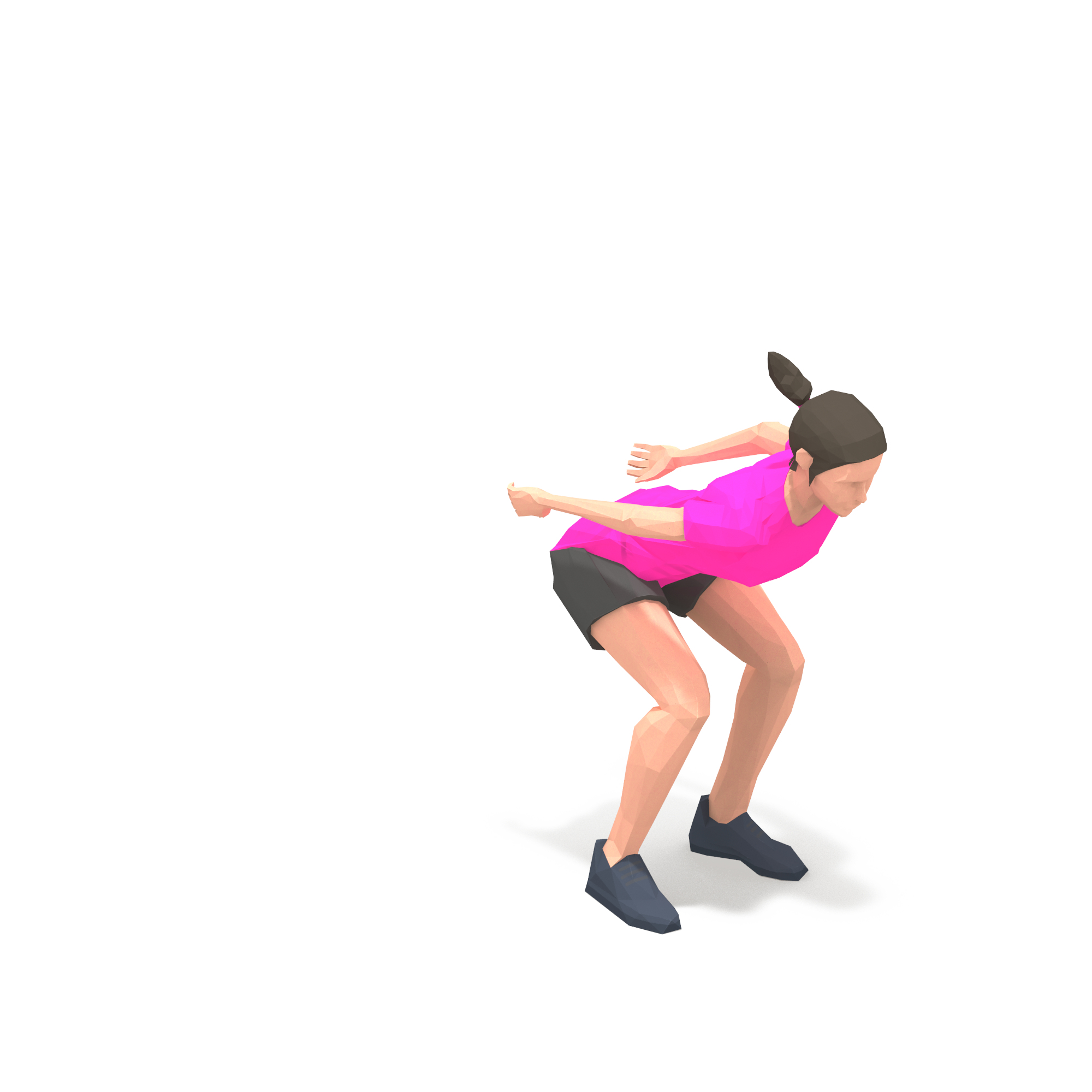 modèle 3D de saut latéral exercice femme animation - TurboSquid 1706698