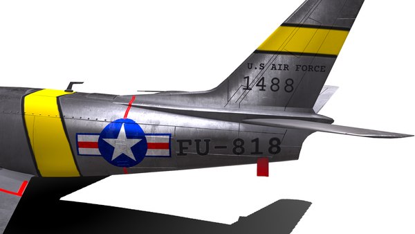 3D North American F-86 Sabre Low-poly PBR model - TurboSquid 1867885