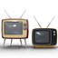 3d retro tv model