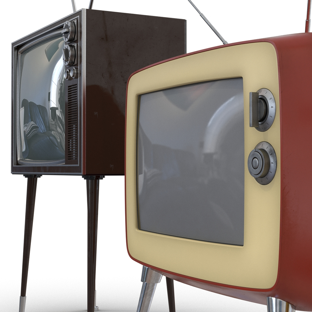 3d retro tv model