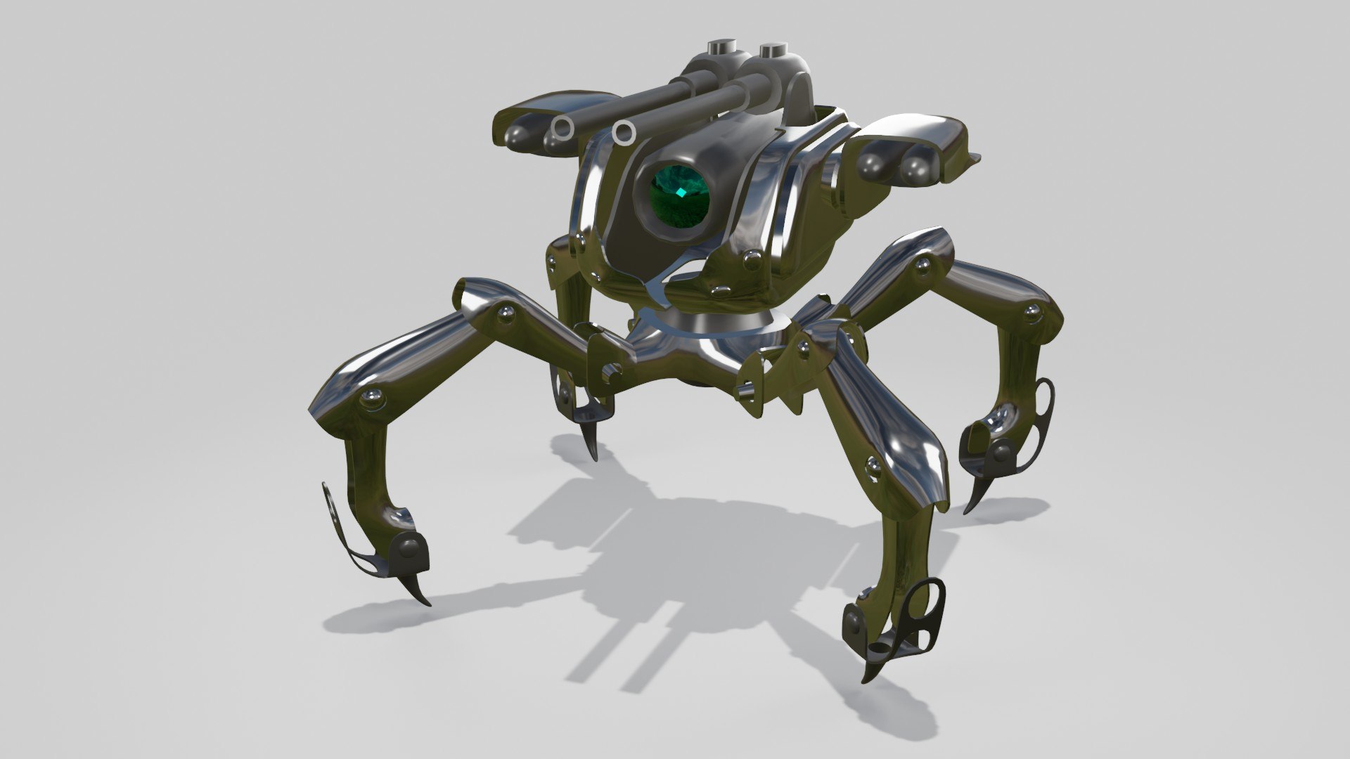 modelo 3d Epic Mecha Spider silver - TurboSquid 2043292