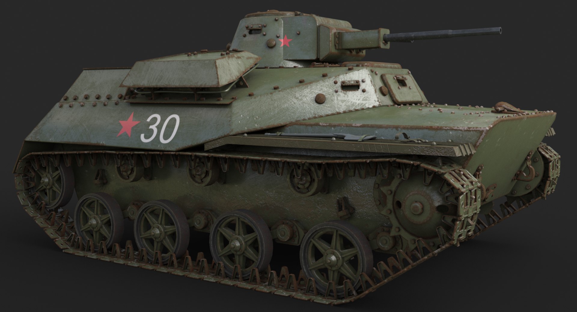 T 40 soviet tank 3D - TurboSquid 1640897