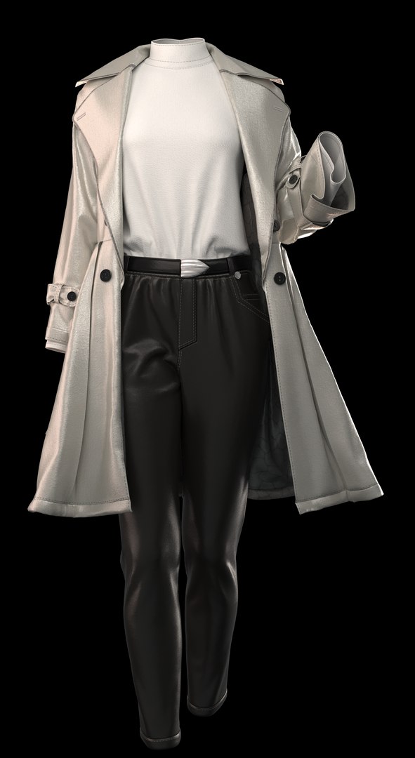 3D Women Coat Model Model - TurboSquid 2269681