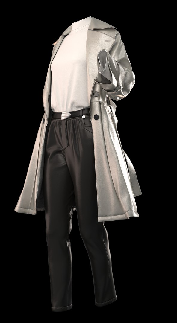 3D Women Coat Model Model - TurboSquid 2269681