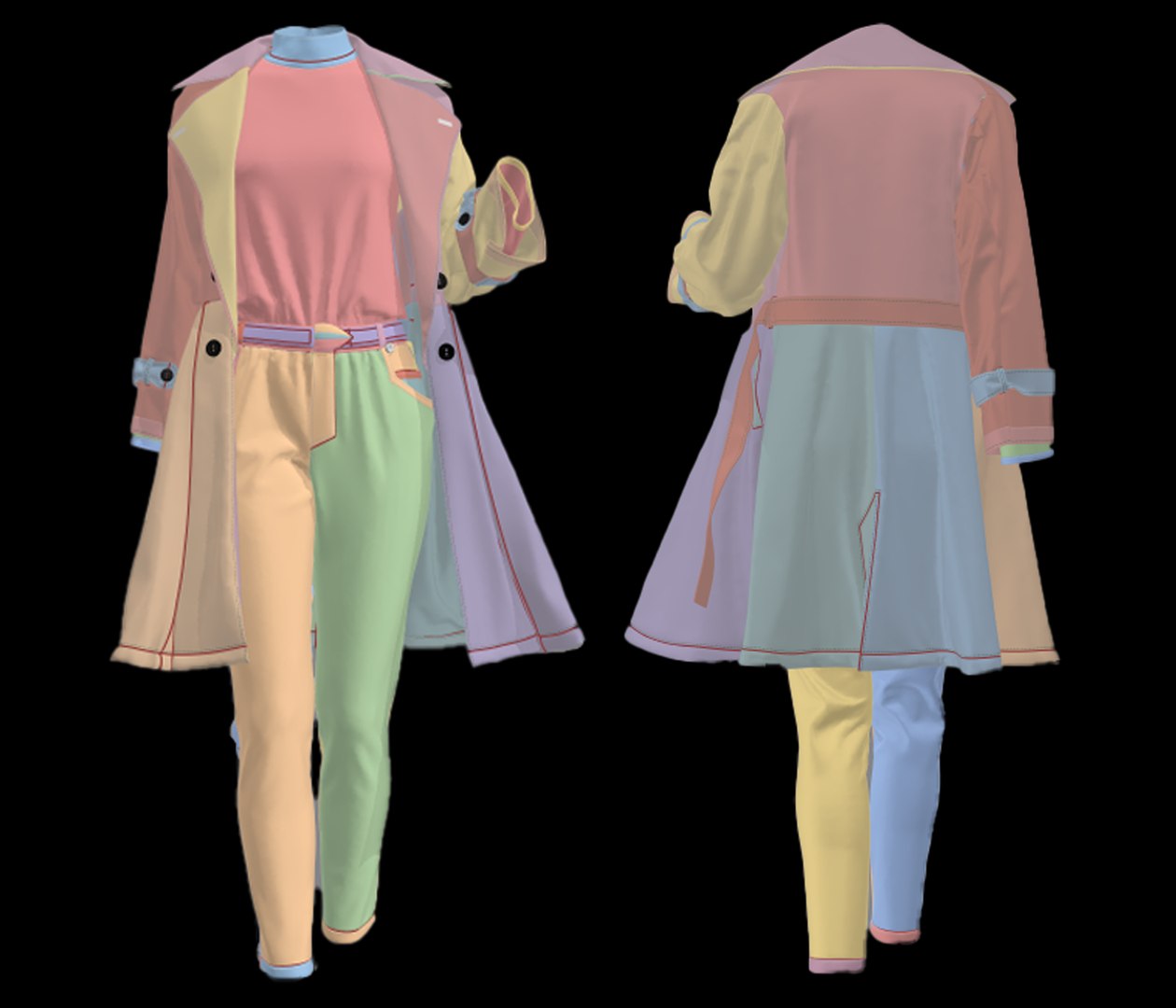 3D Women Coat Model Model - TurboSquid 2269681
