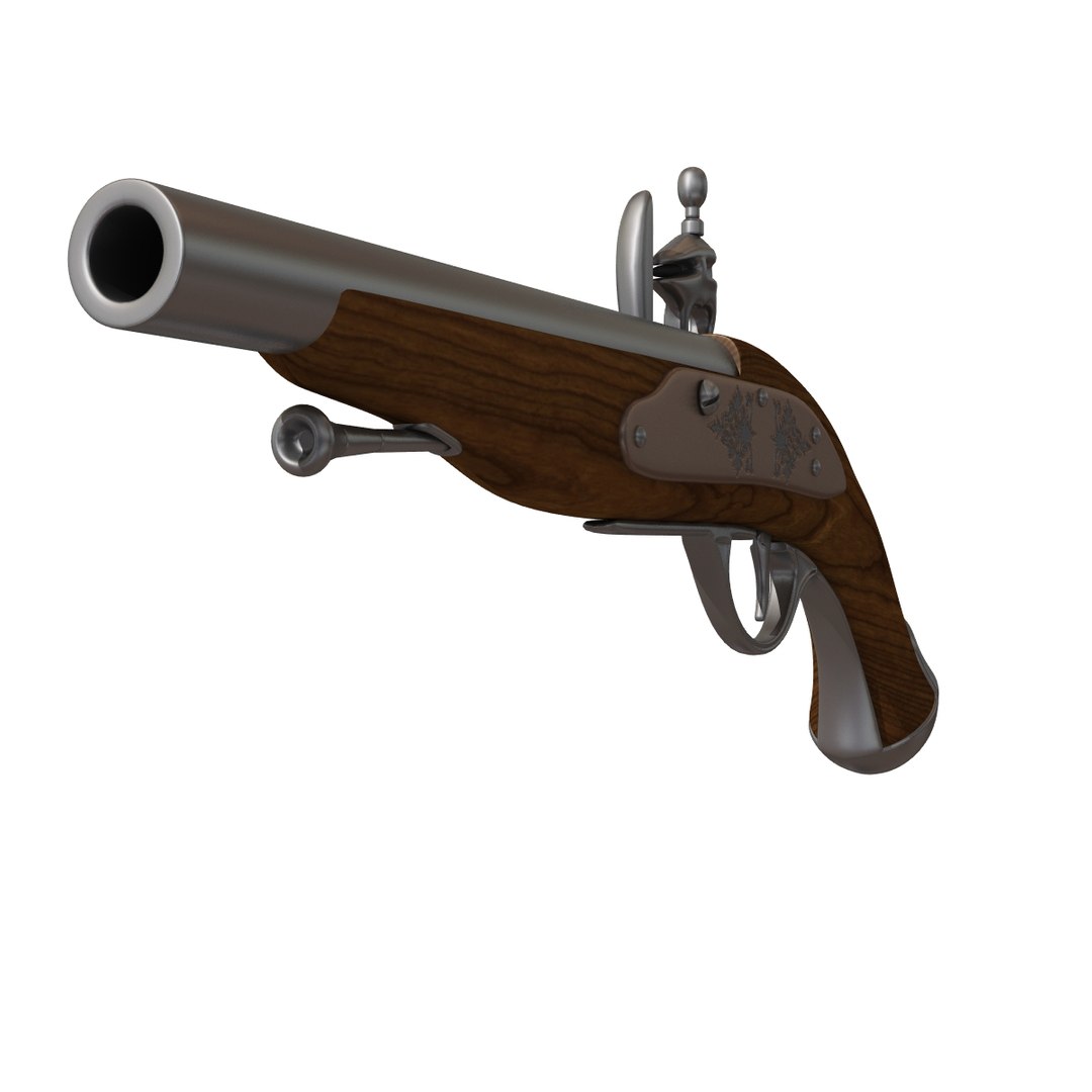 Antique Pirate Gun 3d Obj