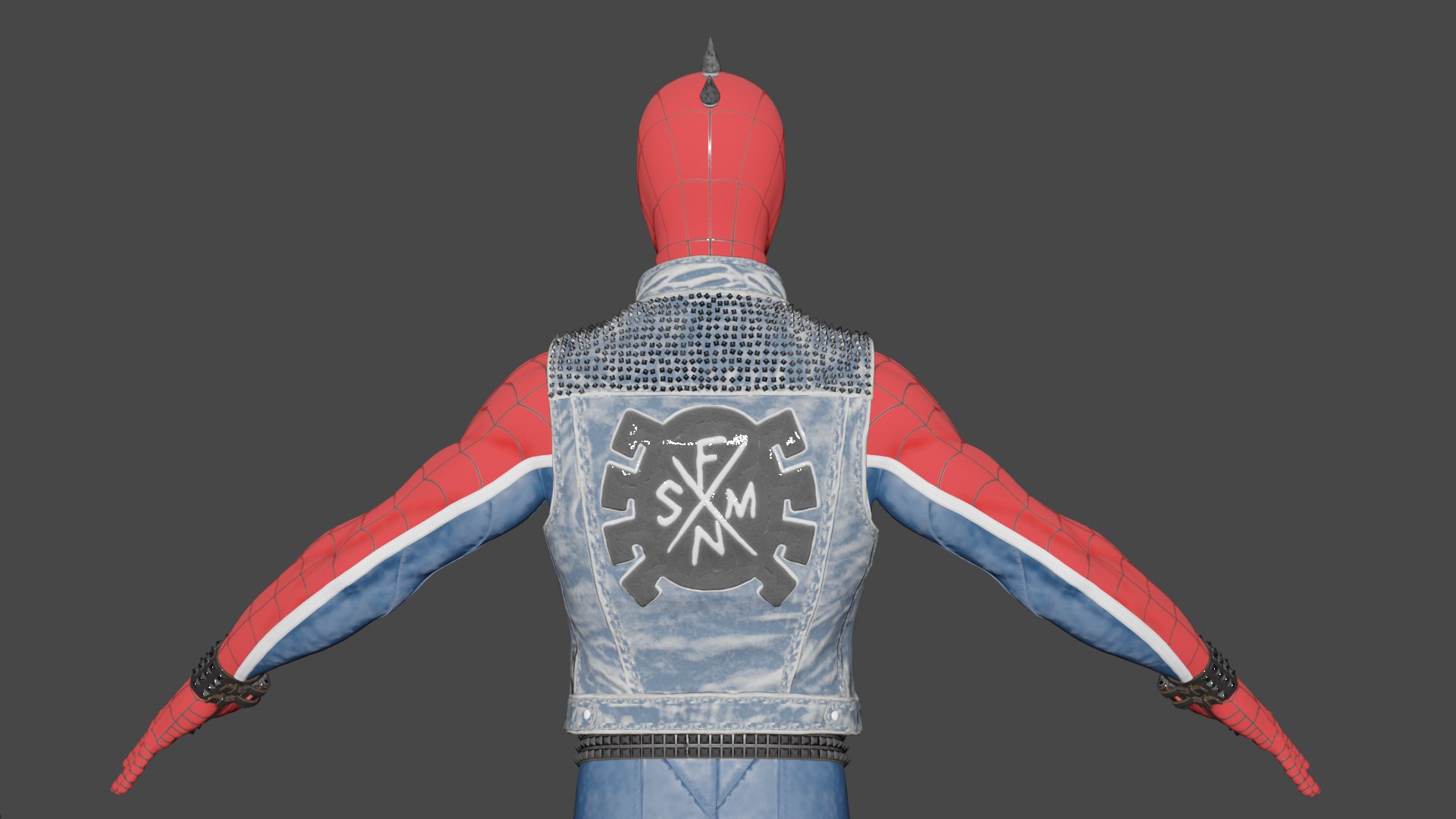 3D Spider Punk Suit - TurboSquid 2247103
