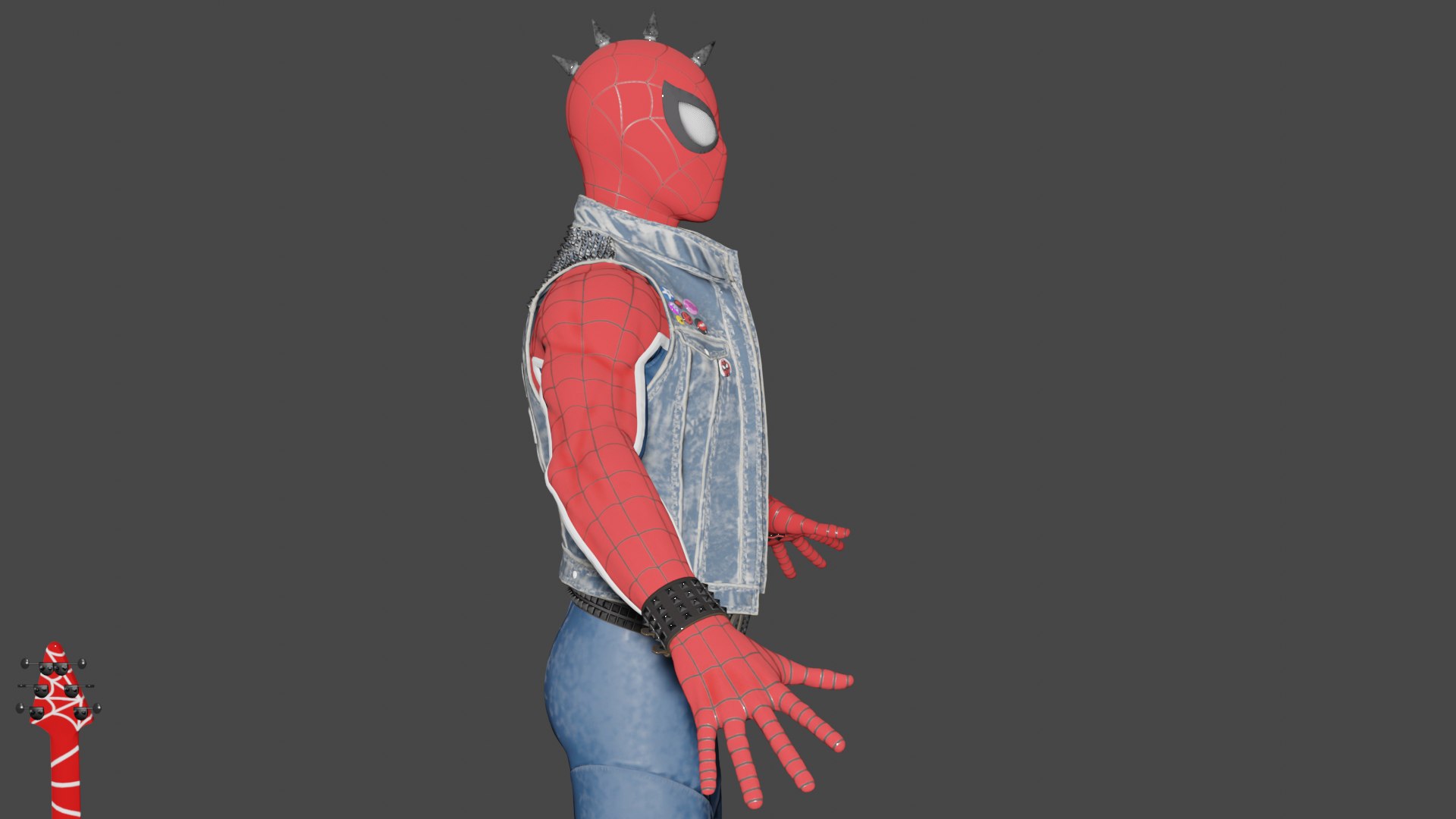 3D Spider Punk Suit - TurboSquid 2247103