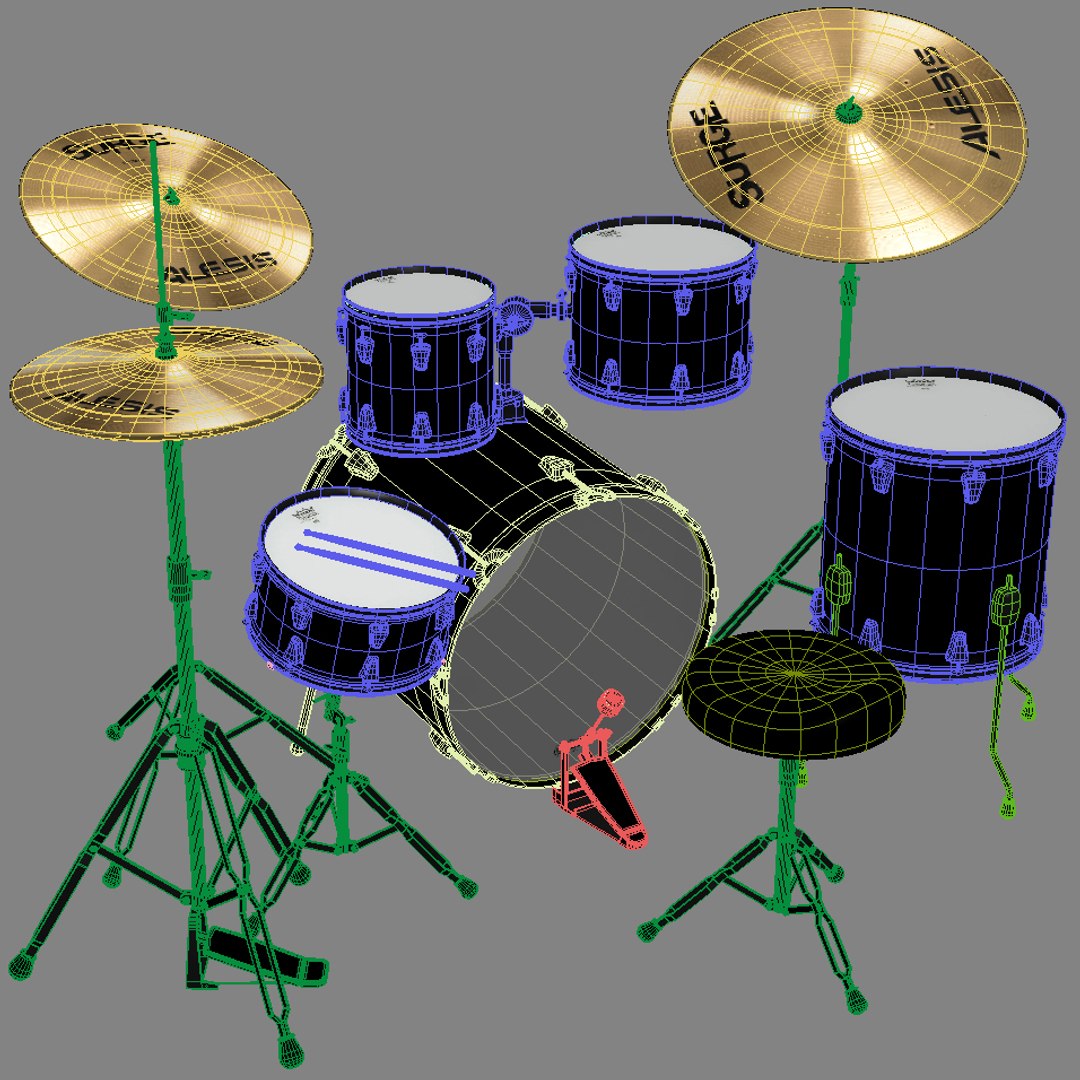 Drum Kit 3D Model - TurboSquid 1297783