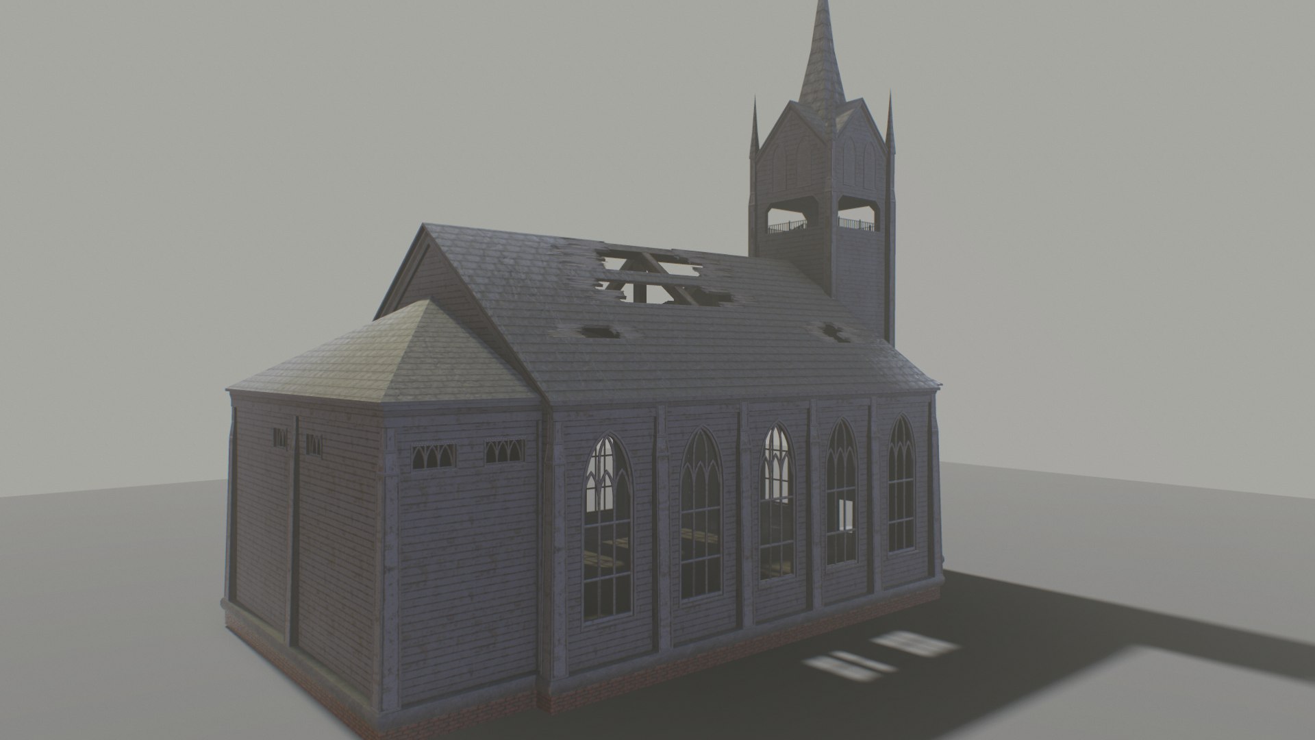 Ruined Church 3D Model - TurboSquid 1543934
