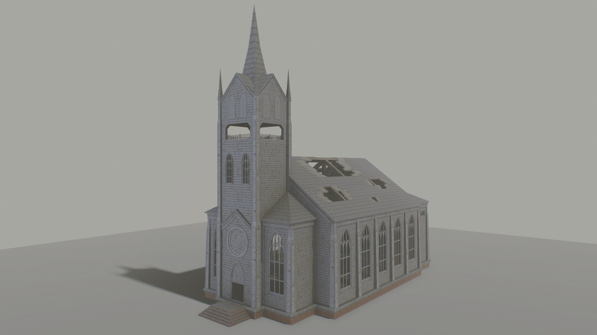 Ruined Church 3D Model - TurboSquid 1543934