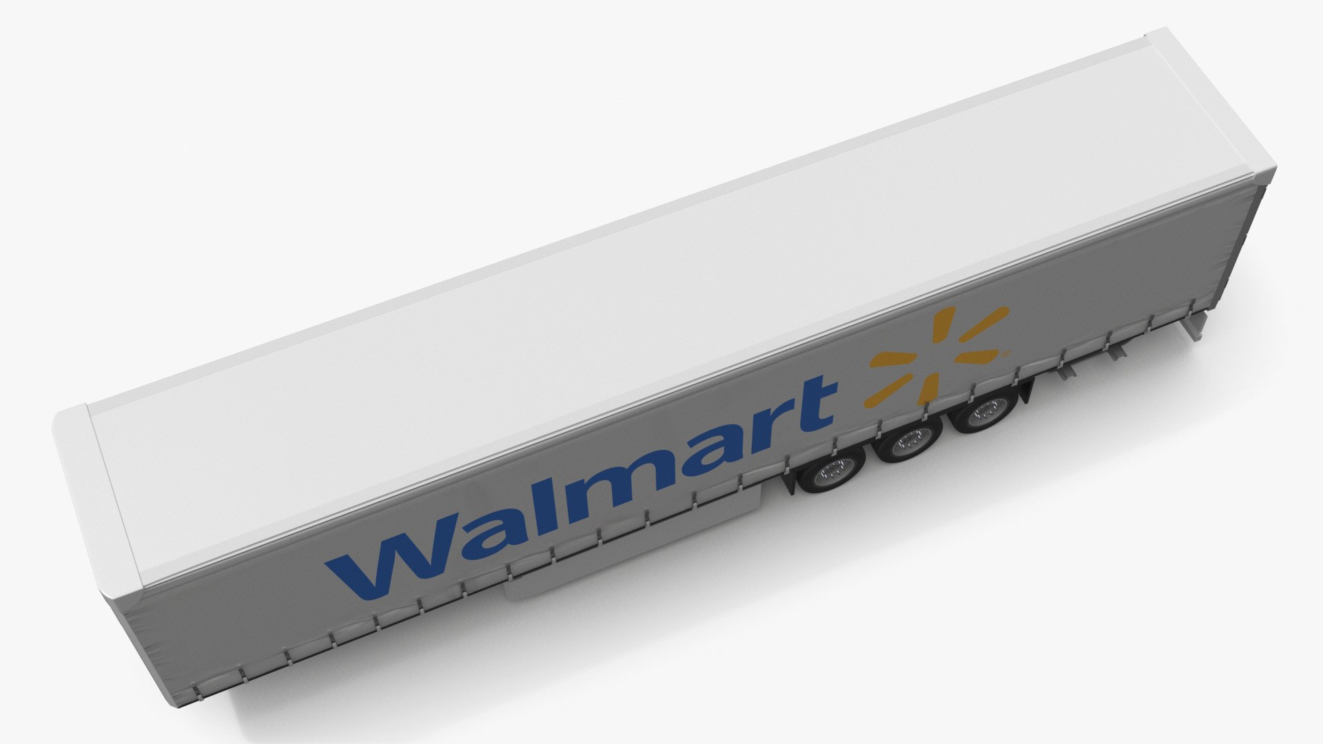 3D Walmart Cargo Transport Trailer White Model - TurboSquid 2419844