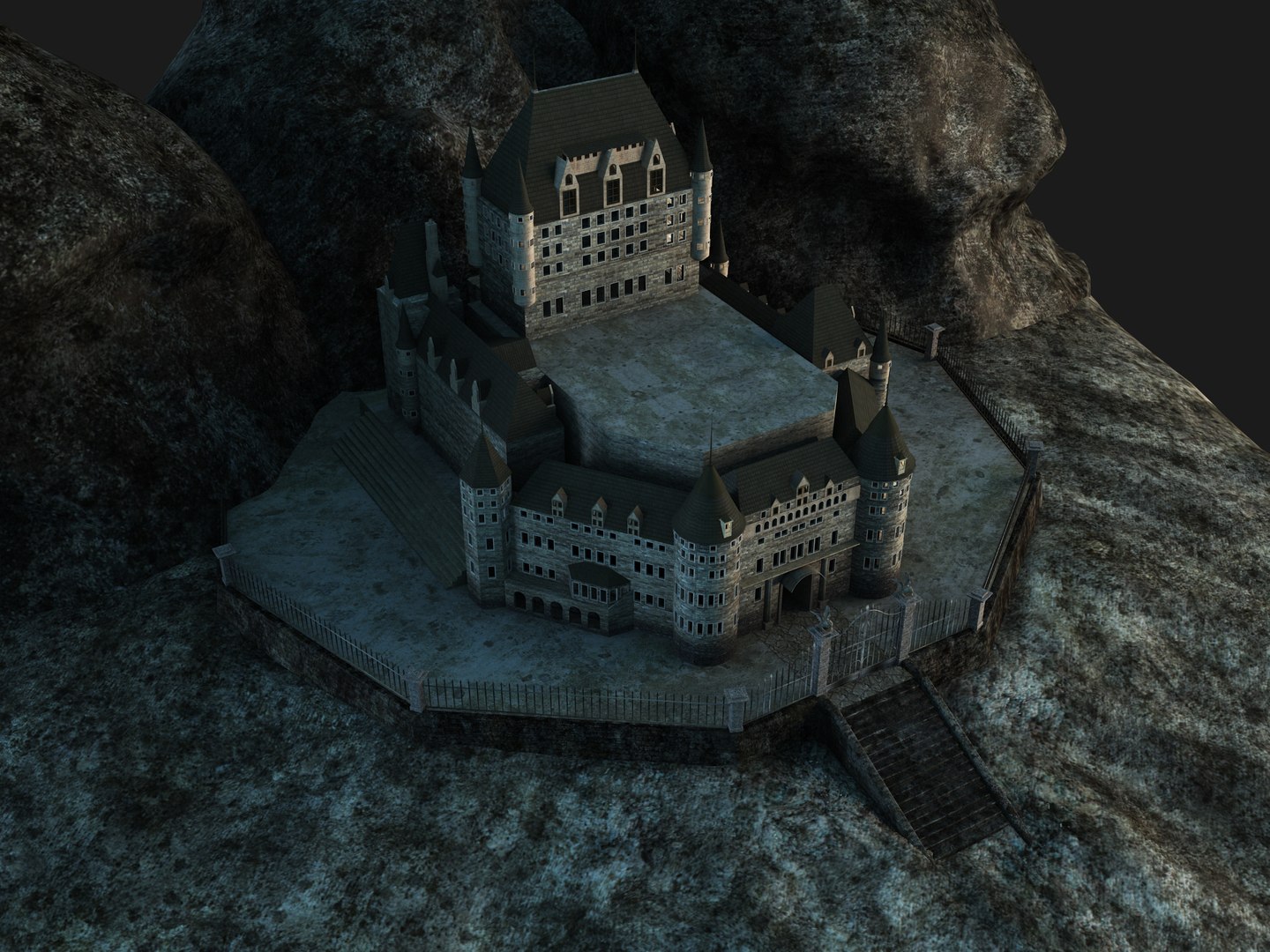 Mansion Haunted Castle 3d Model