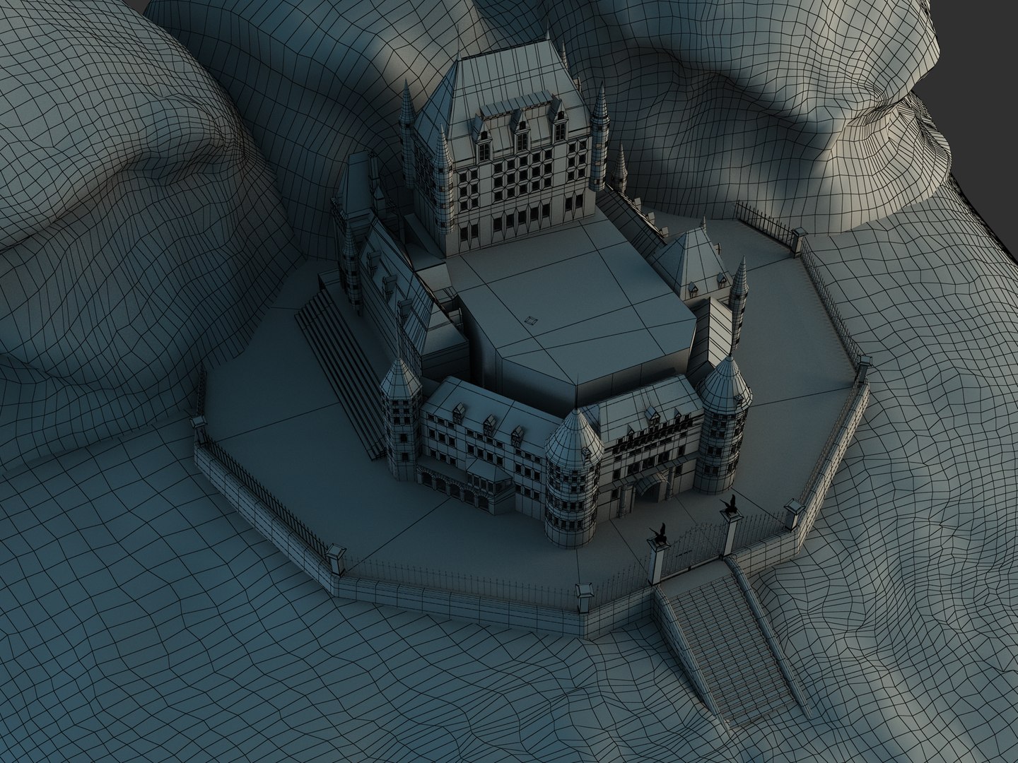 Mansion Haunted Castle 3d Model