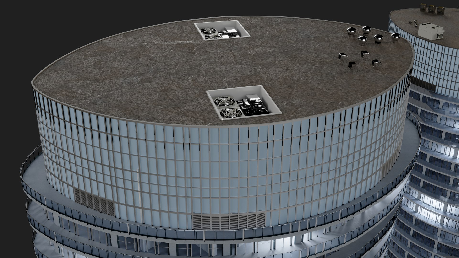 Absolute World Towers In The Night Lightning 3D Model - TurboSquid 2217129