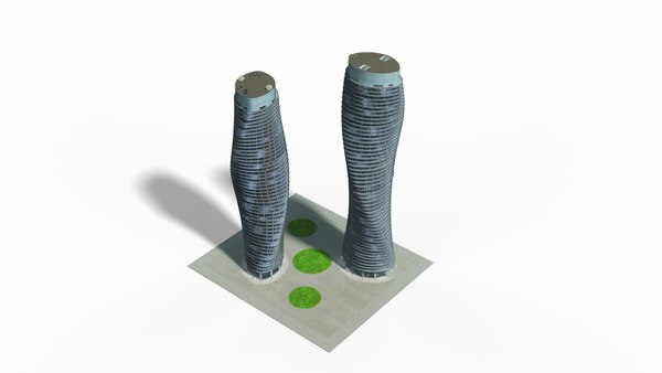 modelo 3d Absolute World Towers en el relámpago nocturno - TurboSquid ...