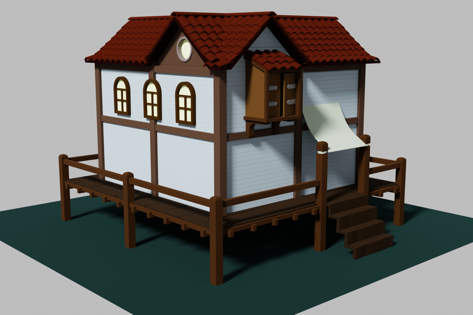 Medieval House Game Ready Object 3D model - TurboSquid 1790303