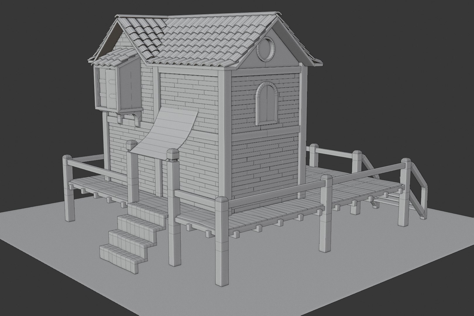 Medieval House Game Ready Object 3D Model - TurboSquid 1790303