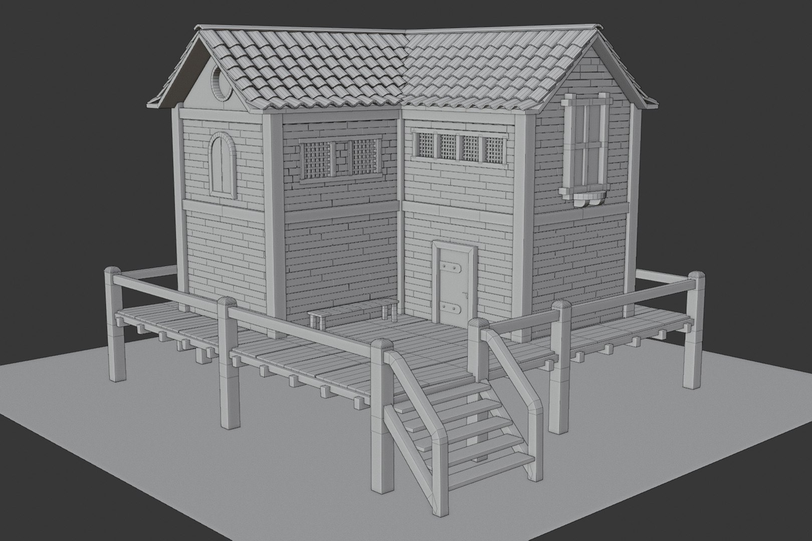 Medieval House Game Ready Object 3D Model - TurboSquid 1790303