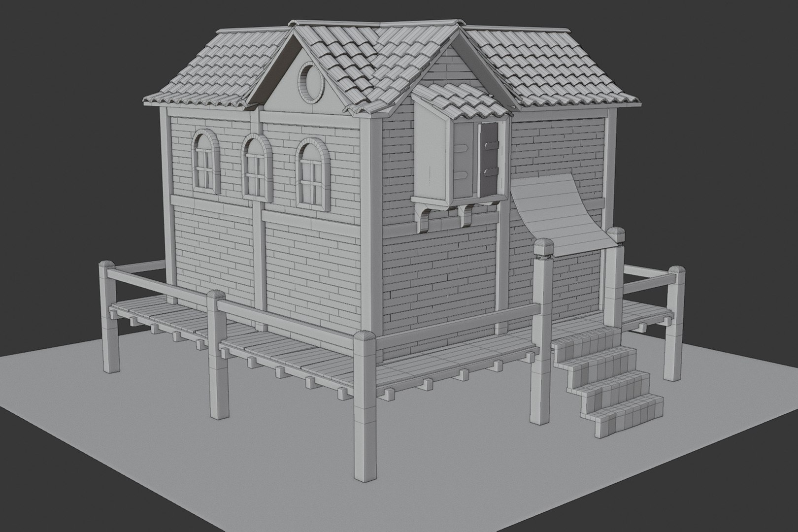 Medieval House Game Ready Object 3D Model - TurboSquid 1790303